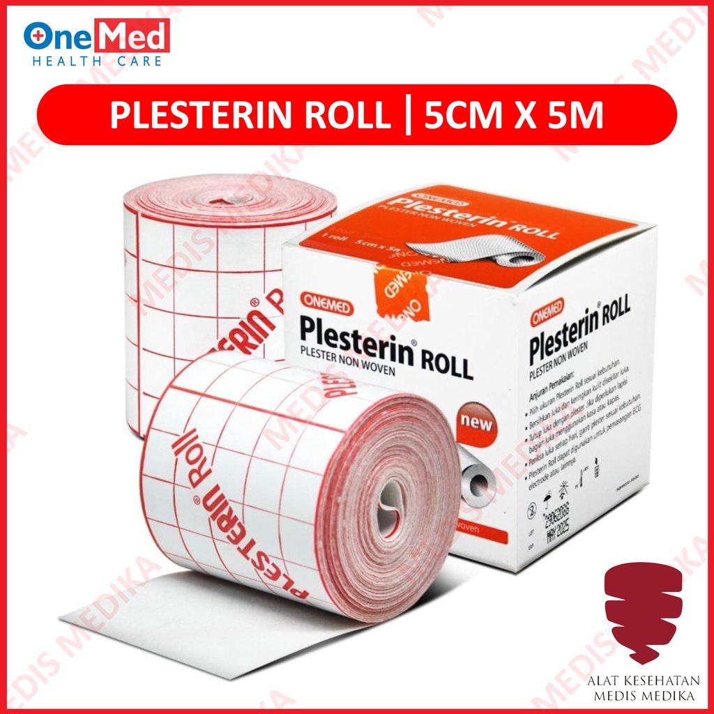 Jual Plesterin Roll 5 x 500cm Plester Luka Alat P3K Plaster Non Woven 5m Onemed | Shopee Indonesia