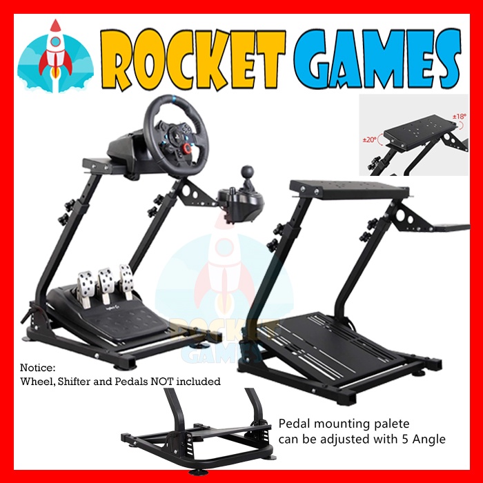 Jual Racing Steering Wheel Stand Driving Simulator Cockpit | Shopee ...