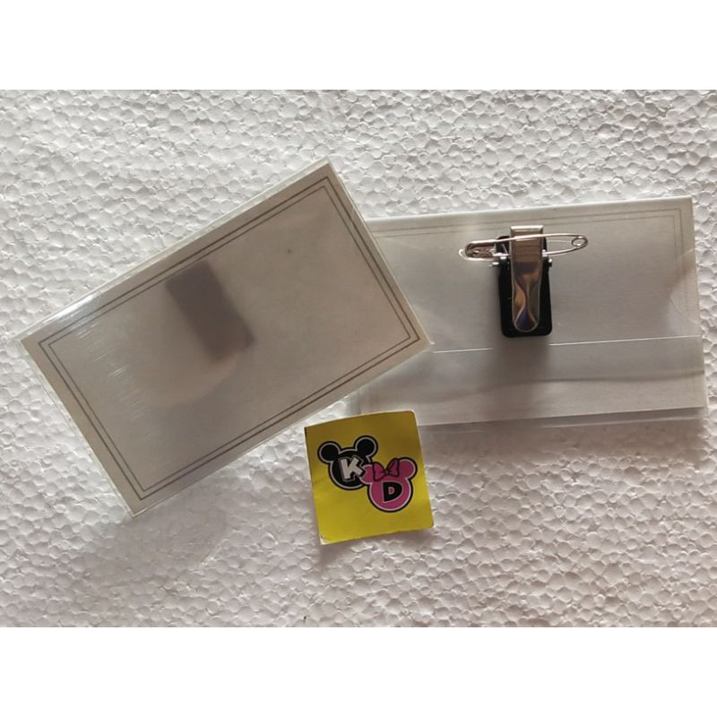 Jual Name tag mika penjepit | ID card plastik jepit | Shopee Indonesia