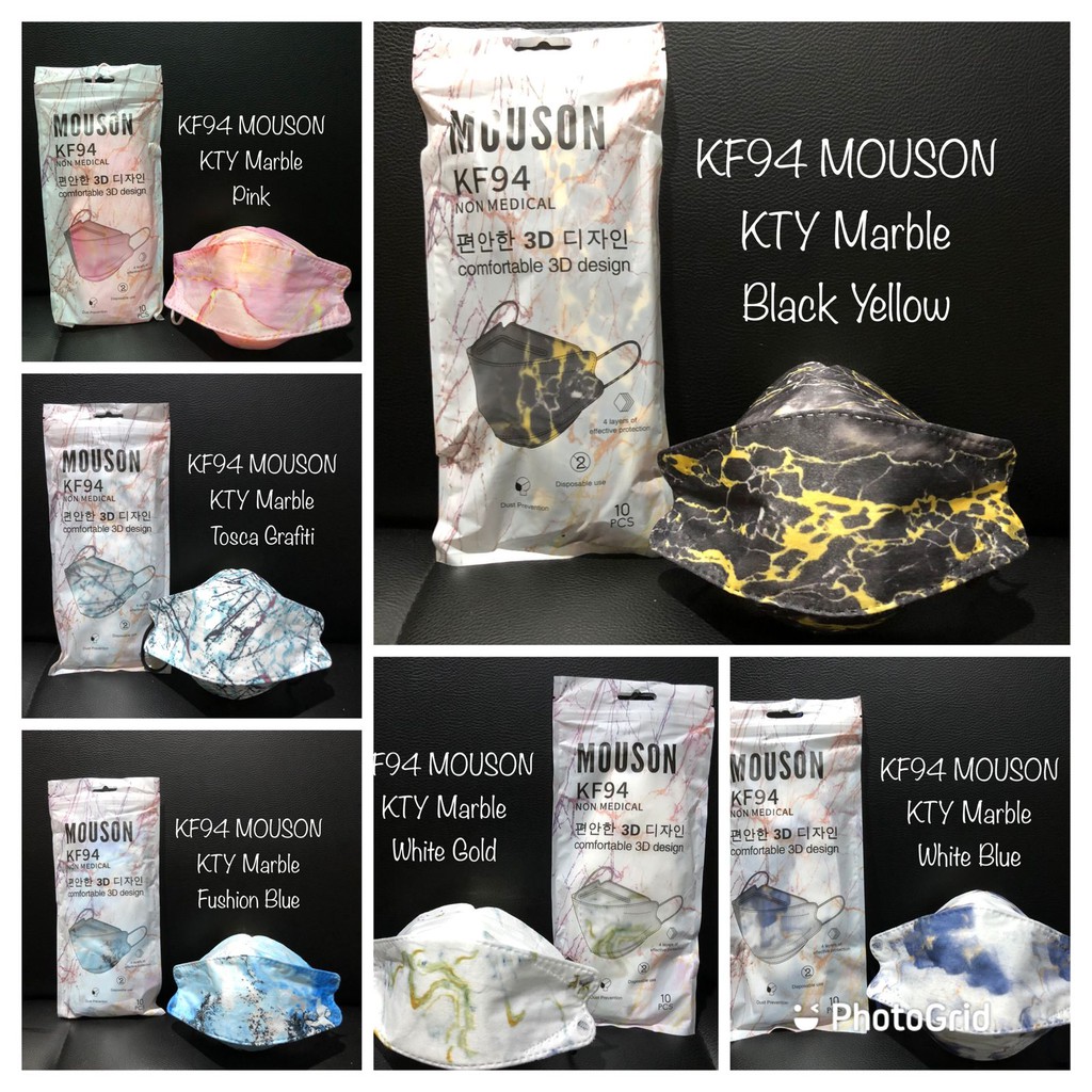 Jual Masker DEWASA KF94 MOUSON 4PLY Earloop 4D KOREAN MASK KF 94 MIRIP KINGMASK | 10 Pcs ...