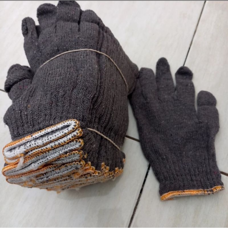 Jual Sarung Tangan anti pisau Benang Abu abu 1 isi 2 tebal | Shopee ...