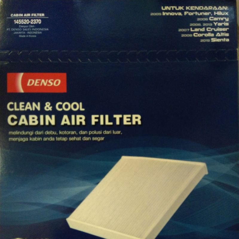 Jual Filter AC Cabin Air Filter Denso Innova Fortuner Camry | Shopee ...