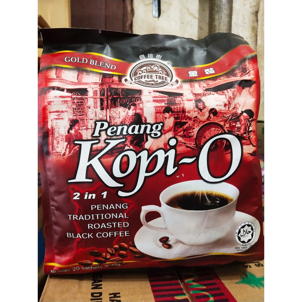 Jual Kopi Gold Blend Coffee Tree Penang 2 in 1 Kopi O Isi 20 Sachet ...