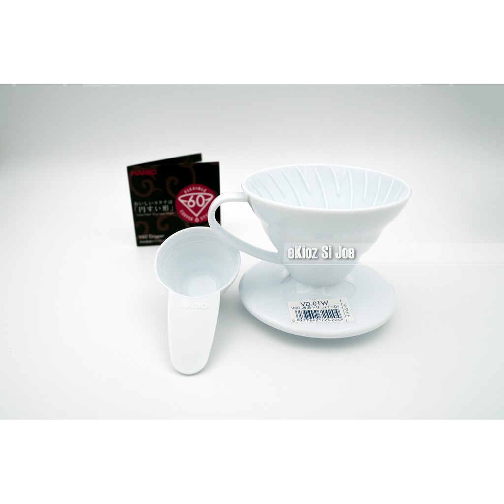 Jual HARIO V60 PLASTIC Dripper 01 WHITE [ VD-01W ] | Shopee Indonesia