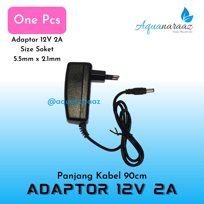 Jual Adaptor 12V 2A CCTV Untuk Kipas Aquascape DIY Adaptor 12 Volt 2 ...