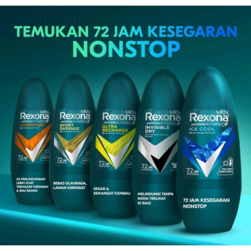 Jual REXONA Men Roll On 72 Jam Deodorant 45ml Rexona Men | Shopee Indonesia
