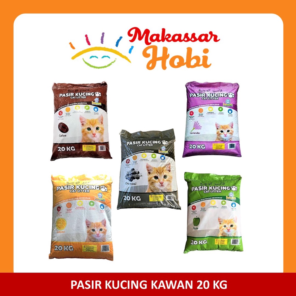 Jual Pasir Kucing KAWAN 20kg 20 kg Cat Litter Pasir Gumpal Wangi ...