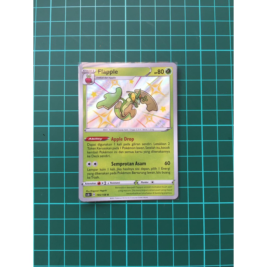 Jual Shiny Flapple Berkilau 195/158 Kartu Pokemon TCG Indonesia ...