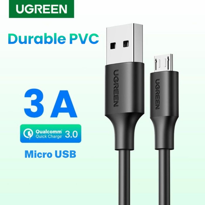 Jual Kabel Data Micro USB UGREEN Fast Charging 1 meter | Shopee Indonesia