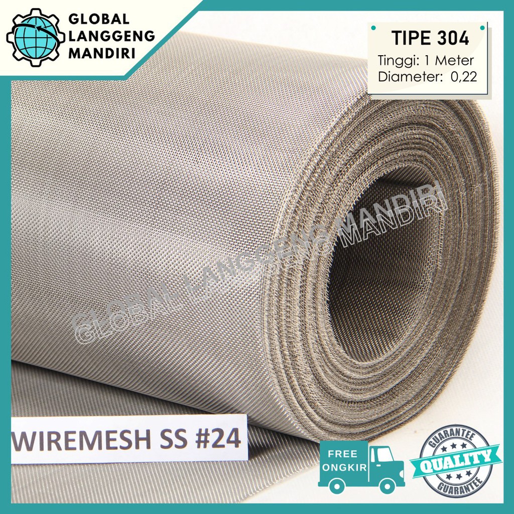 Jual WIREMESH 24 STAINLESS (1M) TIPE (304) / SARINGAN STAINLESS | Shopee Indonesia