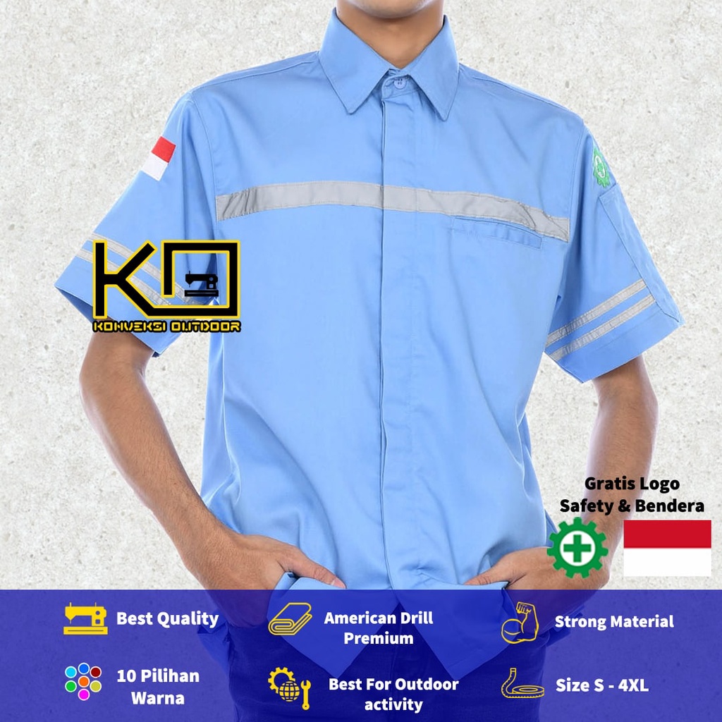 Jual KEMEJA WEARPACK BAJU SAFETY K3 OUTDOOR INDOOR - Seragam Kemeja ...