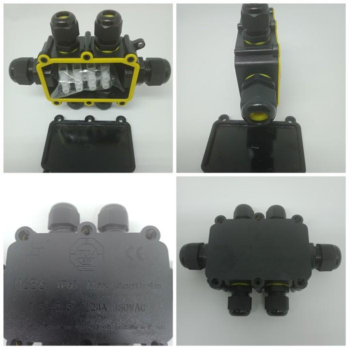 Jual Cctv Cable Junction Box Connector Ip68 Konektor Sambungan Kabel ...