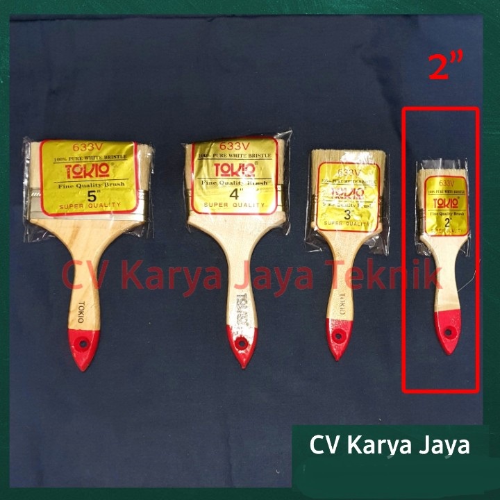 Jual Kuas Cat 2" Tokio / Kuas Putih 2 inch Gagang Kayu | Shopee Indonesia