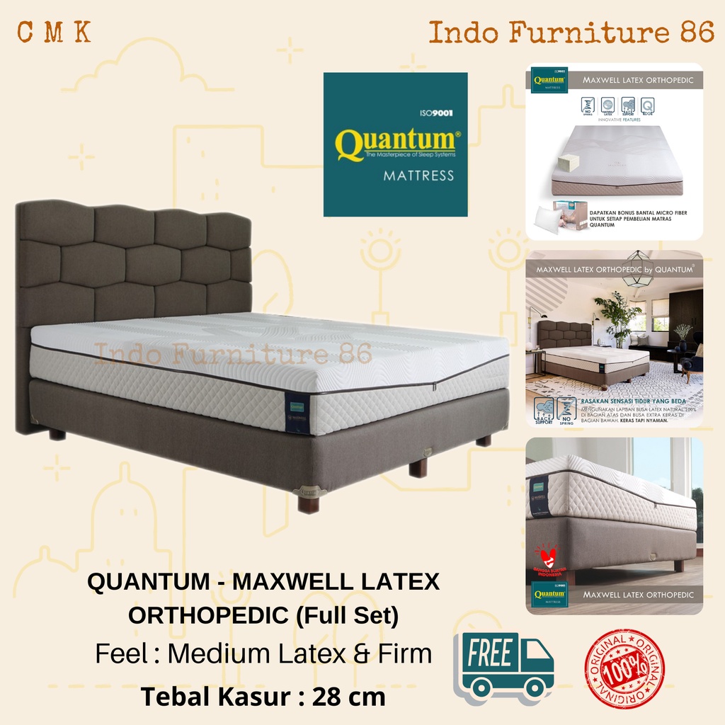 Jual Kasur Quantum Maxwell Latex Orthopedic Eleanor - Kasur Springbed ...