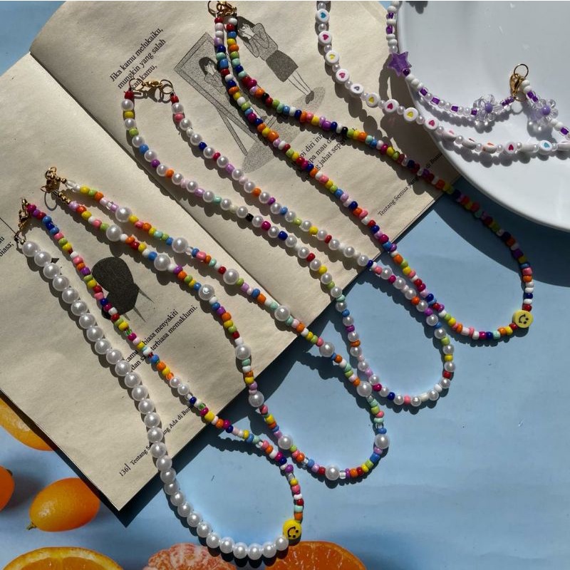 Jual Kalung Mutiara Dan Choker Korea Aesthetic Kalung Manik Manik Beads Korean Vintage KPop ...