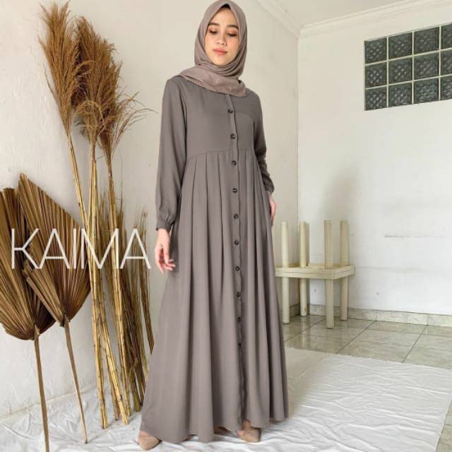 Jual Gamis Kaima Rinjani Kancing Rempel Busui Friendly | Shopee Indonesia