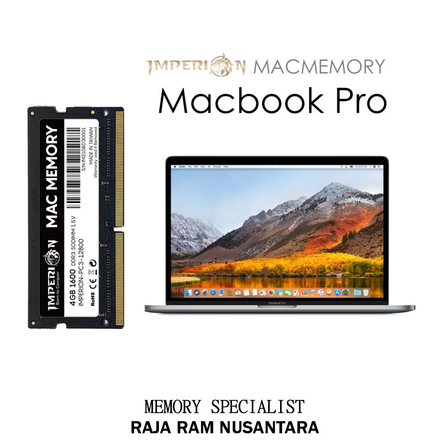 Jual RAM LAPTOP IMPERION MAC MEMORY DDR3 8GB PC 12800 / 1600 MHZ RAM SODIMM 1.5v 8GB GARANSI ...