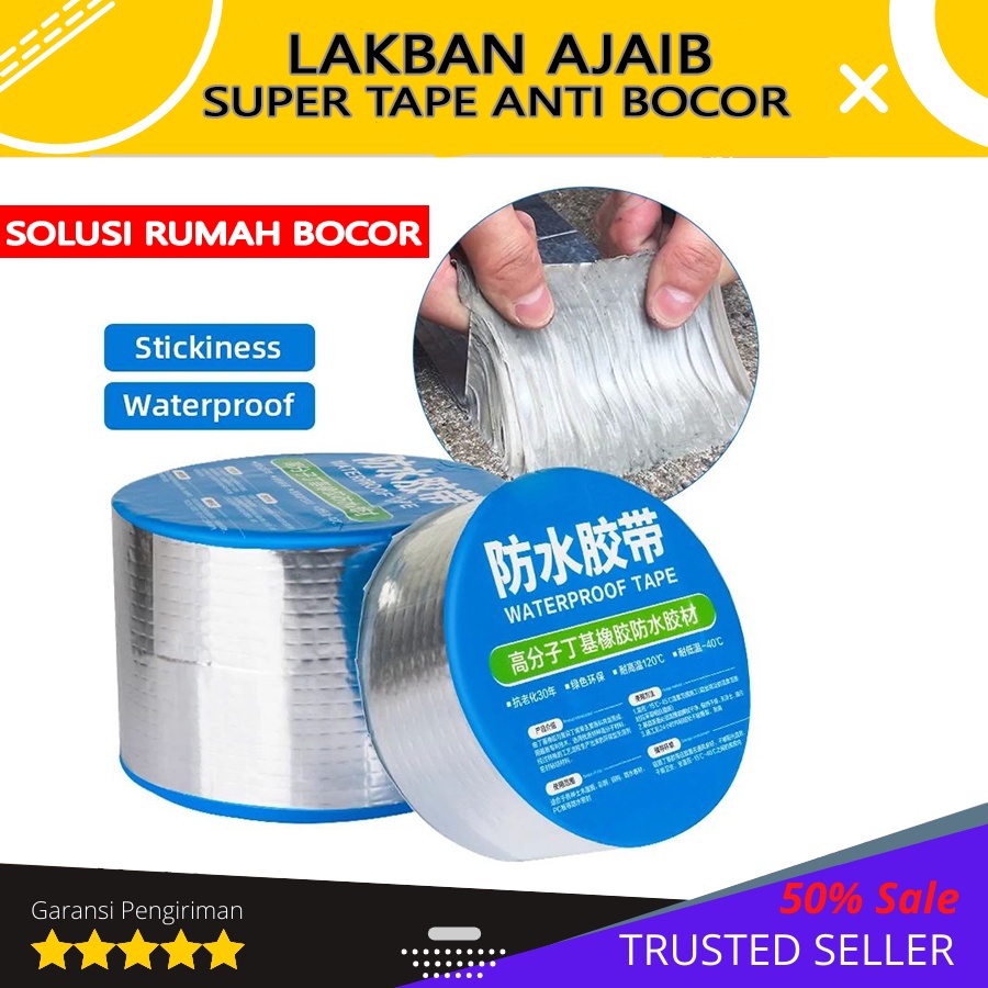 Jual Magic Tape Super Waterproof / Lakban Ajaib Penambal Pipa Atap Seng Anti Bocor Super Kuat ...