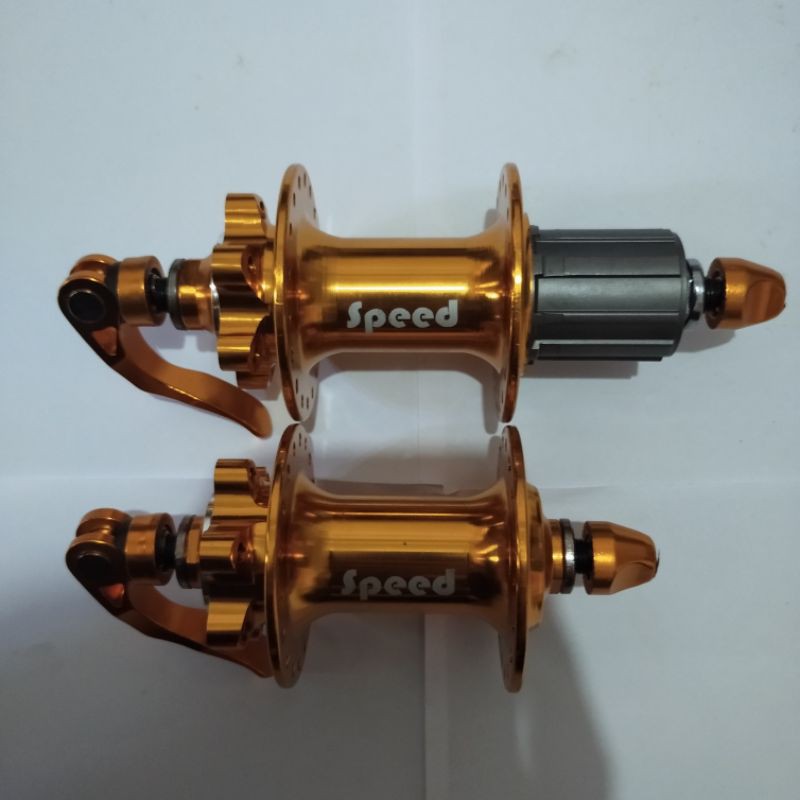 Jual AS RODA SEPEDA BEARING 36 HOLE HUB FREEHUB UNITED SPEED GOLD ...