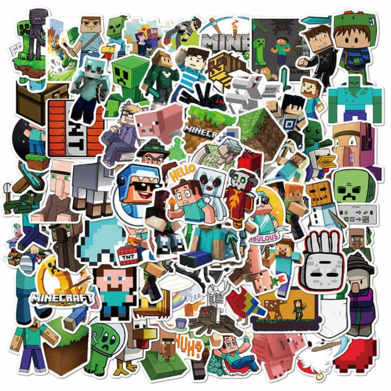 Jual STIKER PACK MINECRAFT STYLE 260052- STIKER AESTHETIC KEREN IMUT ...