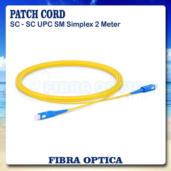 Jual Patch Cord SC-SC SM 2m | Fiber Optic SC/UPC-SC/UPC Single Mode Simplex 2 Meter | Shopee ...