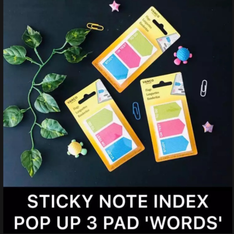 Jual VANCO STICKY INDEX / INDEX MARK. STICKY NOTES / PENANDA BUKU ...