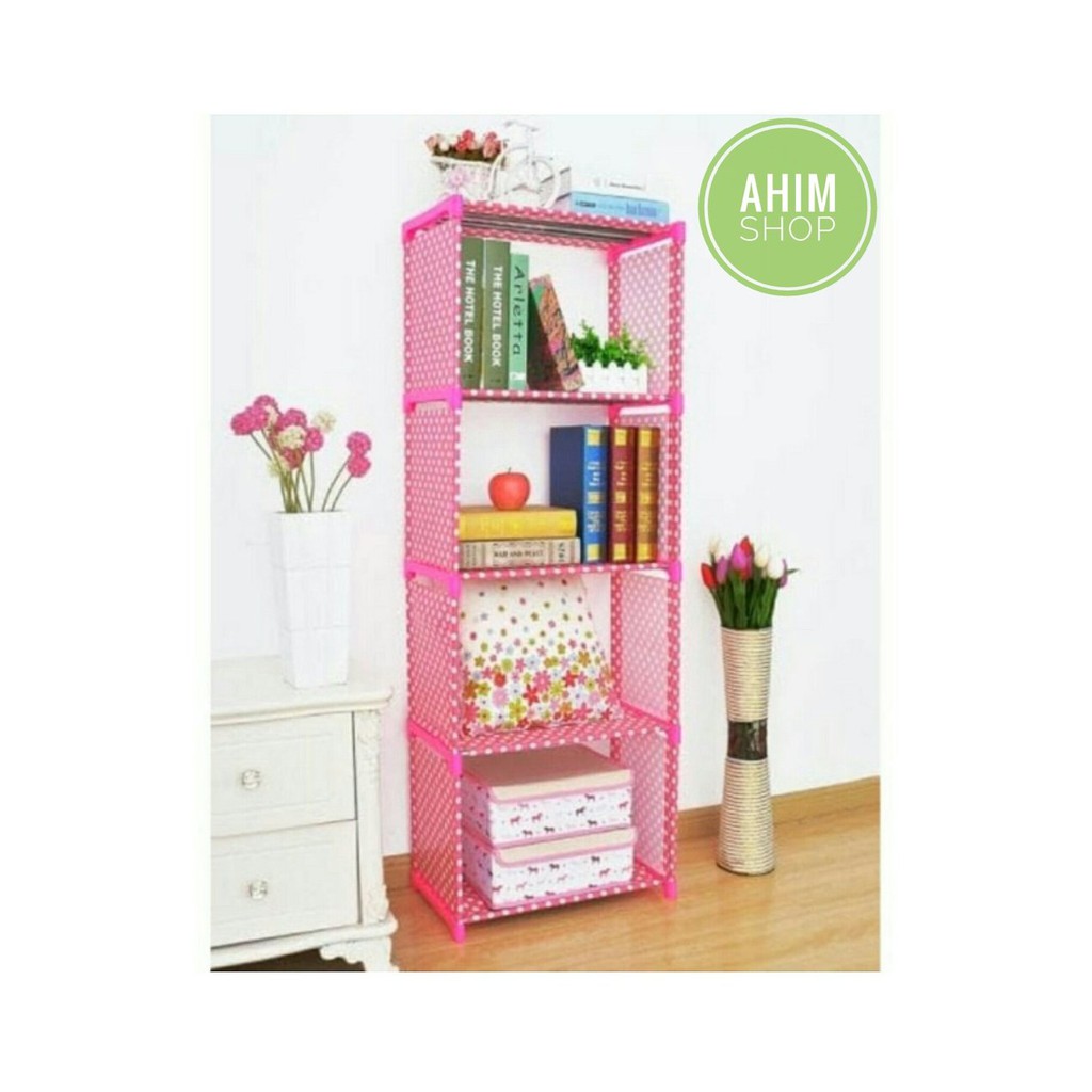 Jual AHIM Shop Rak Portable Serbaguna 5 Susun 4 Ruang Untuk Buku Atau ...