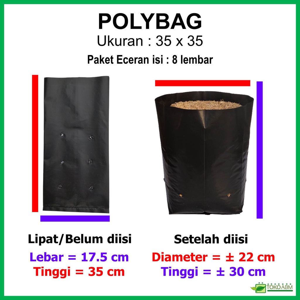 Jual Polybag Polibag Polibek Tanaman Ukuran 35x35 Paket Eceran | Shopee ...