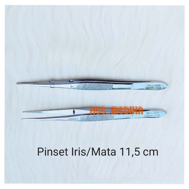Jual Pinset Mata Lurus 11.5cm Stainless / Pinset Iris Lurus 11.5cm ...