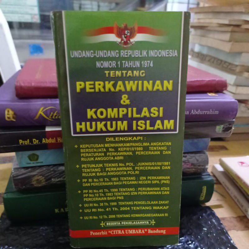 Jual BUKU UU RI NOMOR 1 TAHUN 1974 TENTANG PERKAWINAN DAN KOMPILASI HUKUM ISLAM | Shopee Indonesia