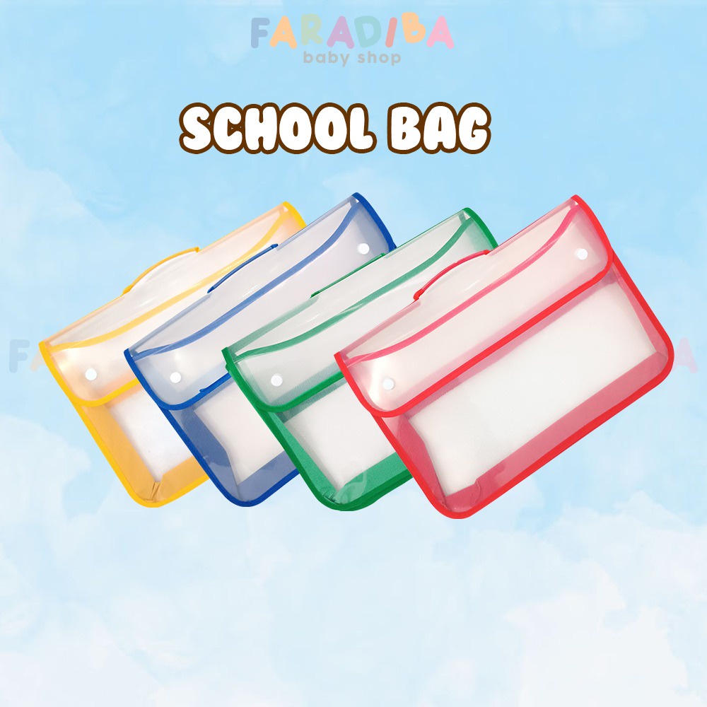 Jual School Bag Tas Folder File Map Dokumen Model Transparan High ...