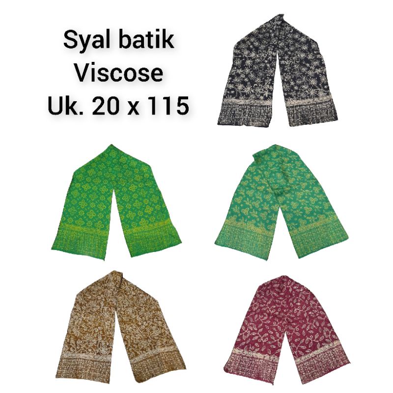 Jual syal batik viscose / syal batik / syal / scarf batik /scarf ...