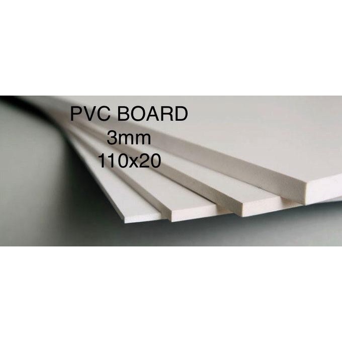Jual PVC Board/ PVC Foam Board 3mm Ukuran 110 cm x 20 cm, 20 cm x 110 ...