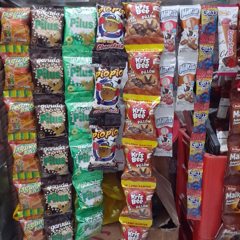 Jual Aneka Cemilan Snack Keripik Jagung Bakar Pilus Garuda Rasa Rumput ...