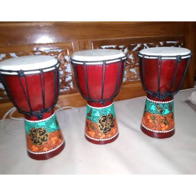 Jual Mainan anak/gendang jimbe/alat music tradisional ukuran 20cm ...