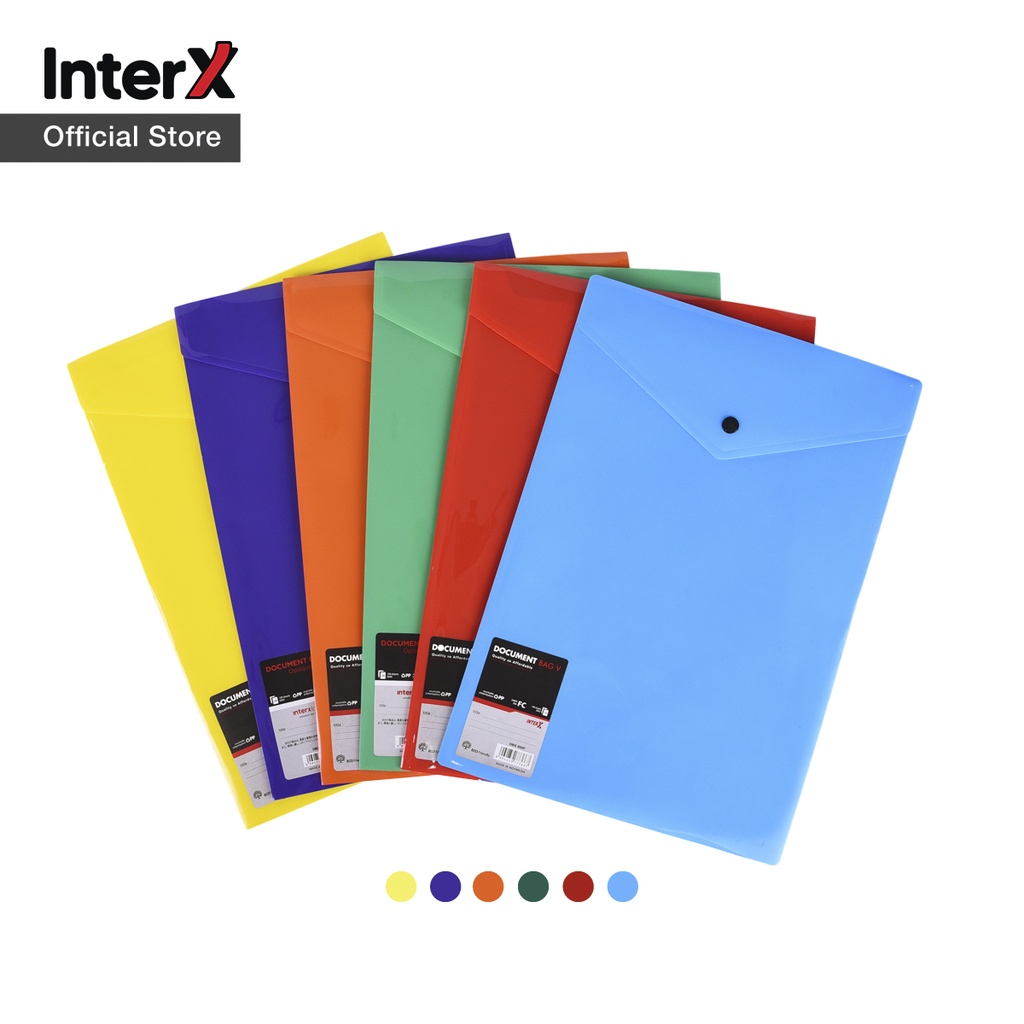 Jual InterX Folder Map Kancing Punggung V / Dokumen File Bag Warna Opaque Folio (F4) | Shopee ...