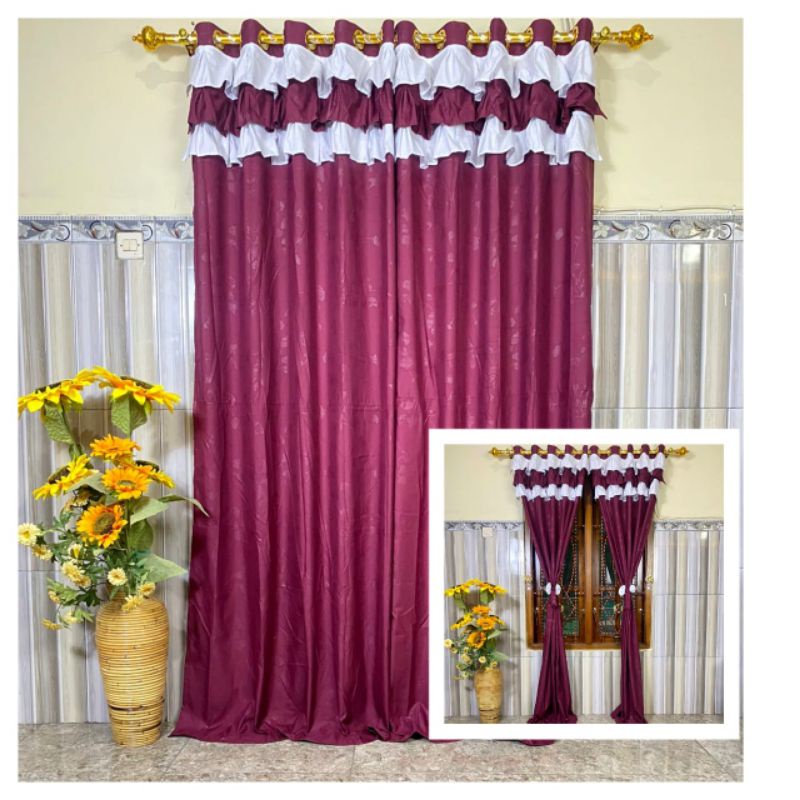 Jual Gorden Susun Pita Red Shabby Gorden Poni Gorden Rample Gorden ...
