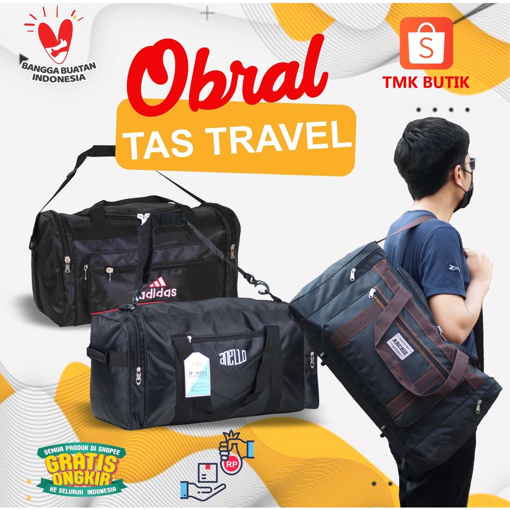 Jual TAS TRAVEL JINJING PRIA BRANDED OBRAL PROMO TAS RANSEL SLEMPANG ...