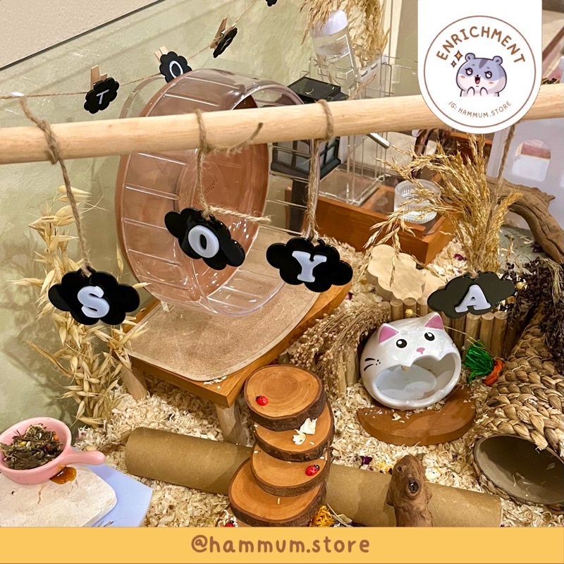 Jual Papan Nama Hamster Akrilik | Papan Nama Landak Mini | Papan ...