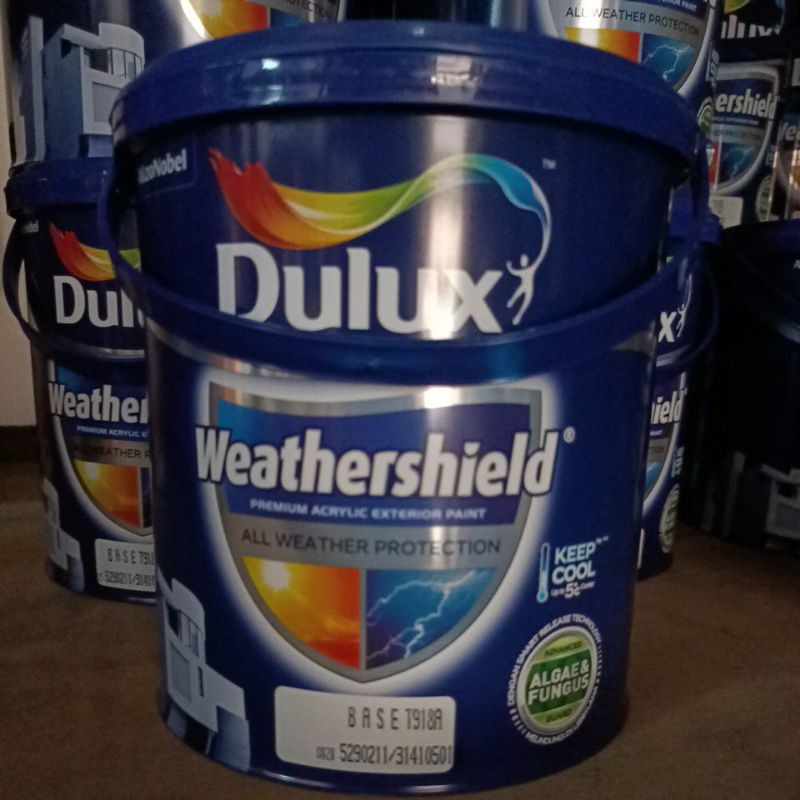 Jual cat tembok dulux weathershield pro light grey 40504a 2.5l | Shopee ...