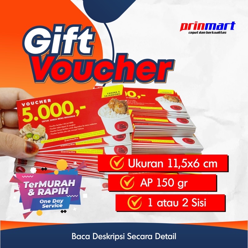 Jual voucher custom cetak gift voucher custom print voucher ticket ...