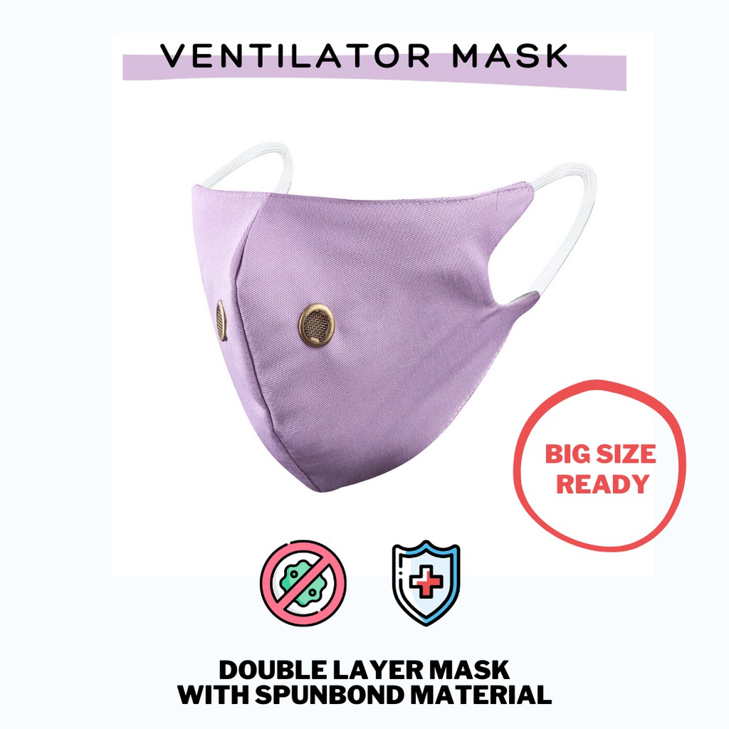 Jual Masker Ventilator Anti Microba 2 Ply - Spunbond Mask Earloop Big ...