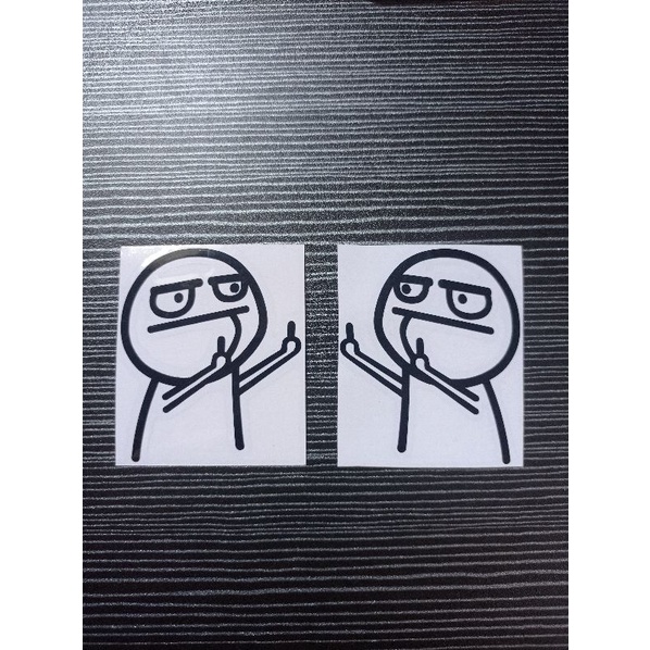 Jual STICKER MIDDLE FINGER FUCEK CARTOON LUCU MOBIL LAPTOP MOTOR ...