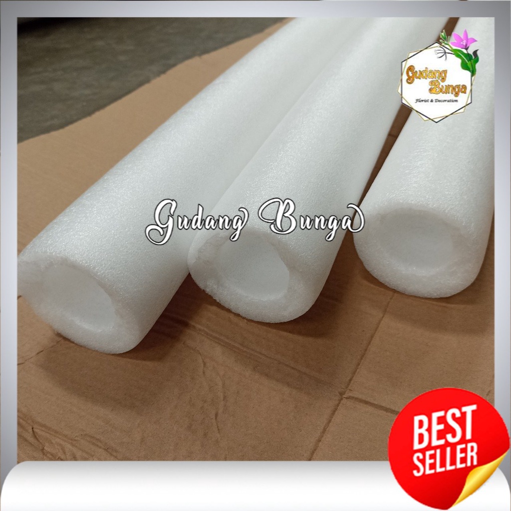 Jual Foam Busa warna putih Bulat 2 meter Foam Busa Elastis untuk bunga ...