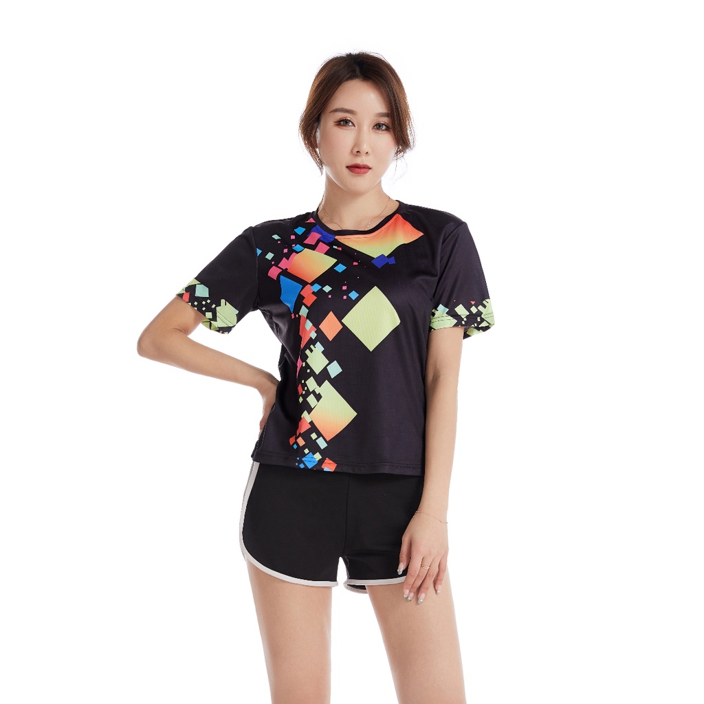 Jual Baju Olahraga Wanita Atasan Olahraga Wanita Lengan Pendek YF036 | Shopee Indonesia