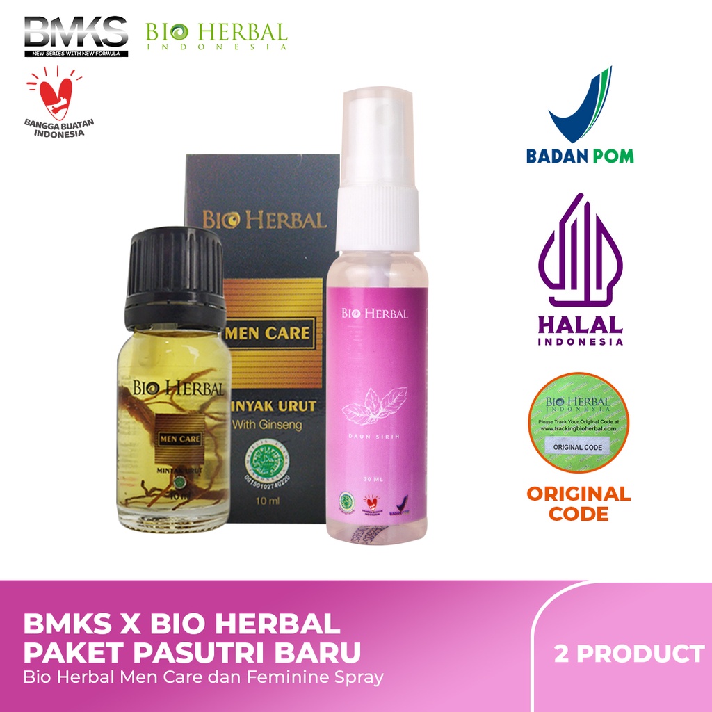Jual Paket BMKS X Bio Herbal Paket Pasutri Baru Bio Herbal Men Care Dan Feminine Spray | Shopee ...