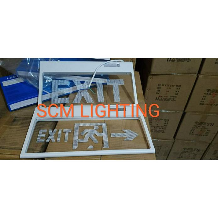 Jual LAMPU EXIT LED EMERGENCY TRANSPARAN LED HIJAU / SIGN DARURAT ...