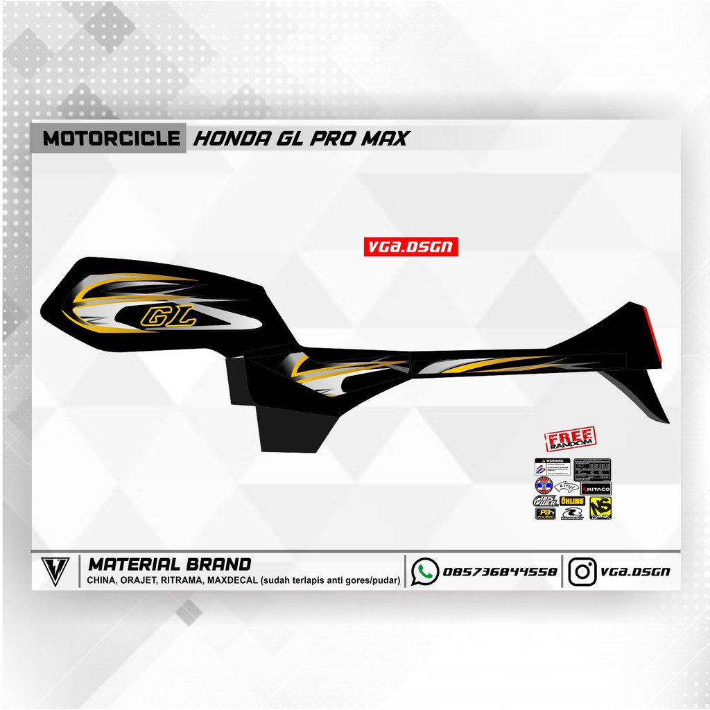 Jual STIKER MOTOR GL PRO GL MAX GL SERIES GL NEWTECH STRIPING VARIASI ...