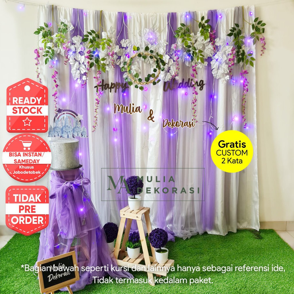 Jual Dekorasi Lamaran Tunangan Backdrop Nikahan PhotoBooth DIY Akad ...