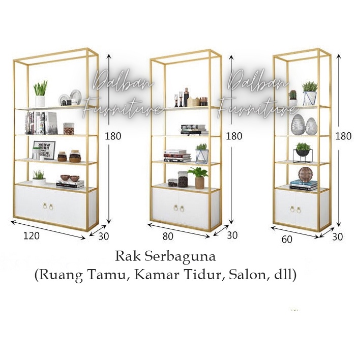 Jual Rak Besi Serbaguna / Rak Hias Ruang Tamu / Rak Hias Kamar Tidur ...